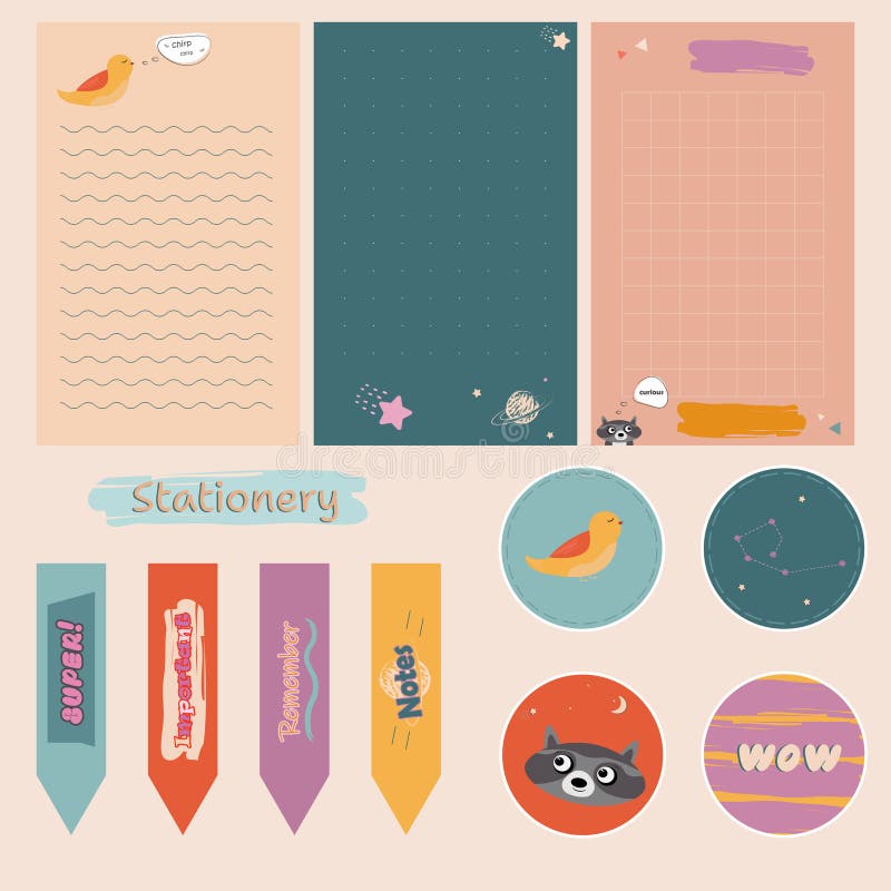 To Do Lists, Stickers and Note Paper Stock Vector - Illustration of ...