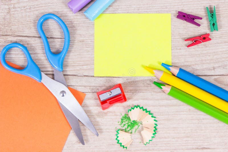 Stationery Accessories for Learning at School or Preschool. Development ...