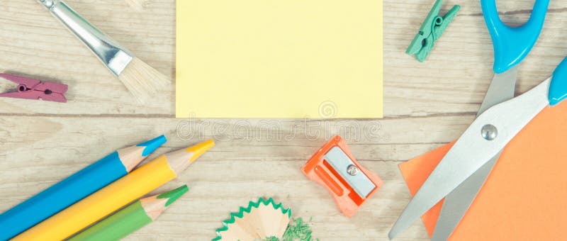 Stationery Accessories for Learning at School or Preschool. Development ...