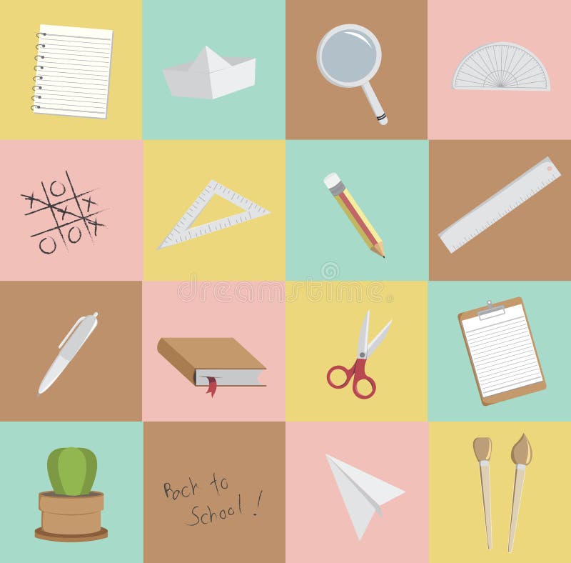 Stationery box set stock vector. Illustration of poster - 81678656