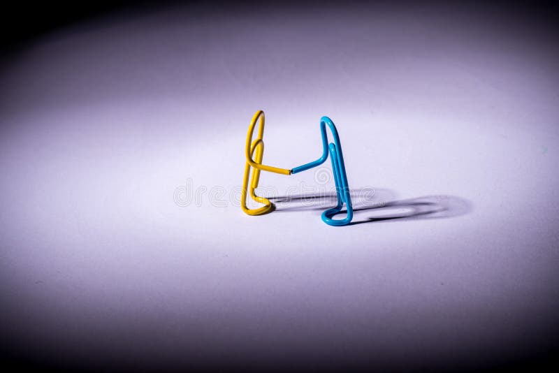 Stationery Clips Like People Stock Image - Image of detail, metal ...