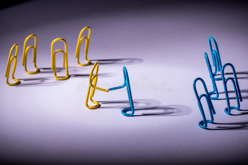 Stationery Clips Like People Stock Photo - Image of message, metallic ...