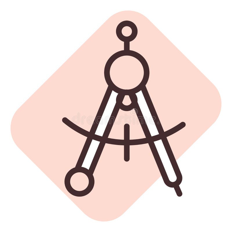 Stationery Drawing Compass, Icon Stock Vector - Illustration of ...