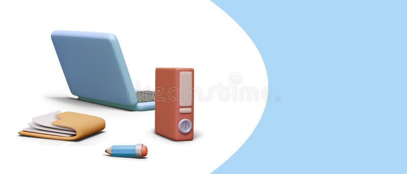 Stationery and Gadgets for Study and Work. Online Store Advertisement ...