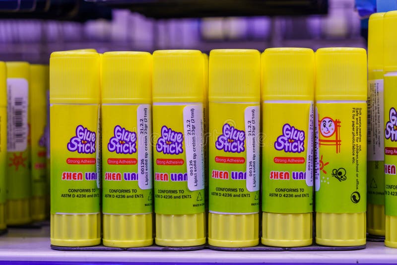 Stationery Glue On The Store Shelf Illustrative Editorial February 2