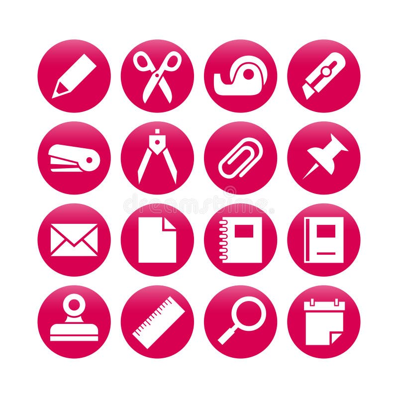 Stationery icon stock vector. Illustration of business - 51424302