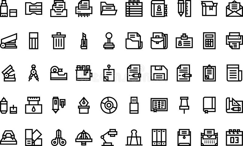 Stationery Icons High-Quality Vector Icons Collection with Editable ...