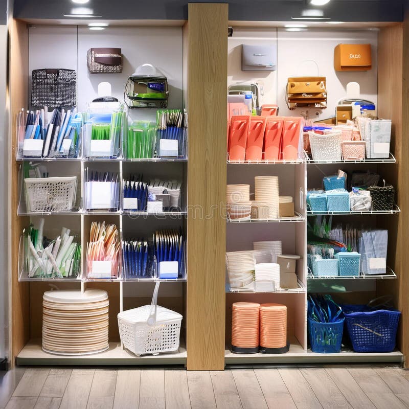 Stationery with Items on Display, AI Generated Stock Illustration ...