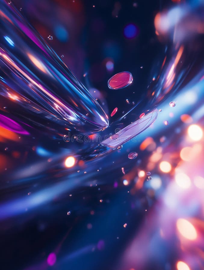 Stationery Items Floating in a Vibrant Zero-gravity Environment with ...