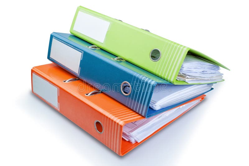 Stationery Office Folder on the Table with Papers. Stock Photo - Image ...