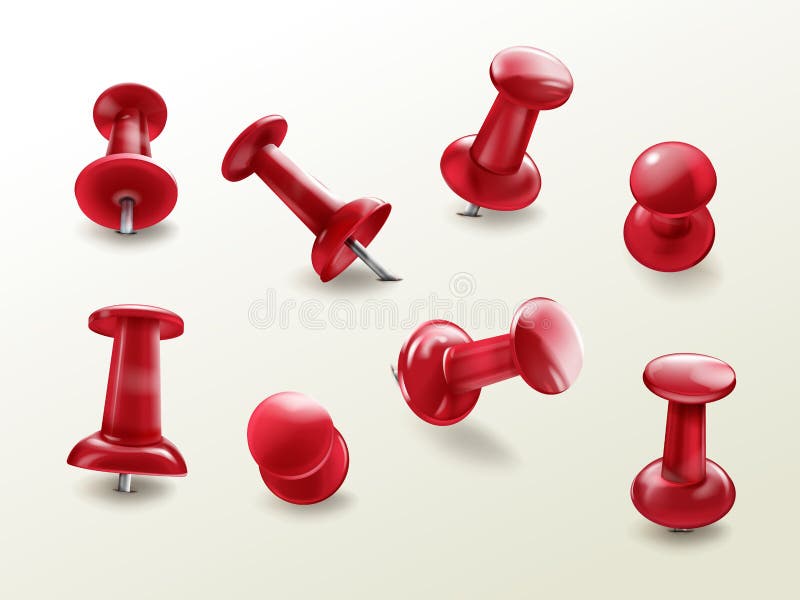 Isolated Red Drawing Pin Top View Stock Illustrations – 42 Isolated Red ...