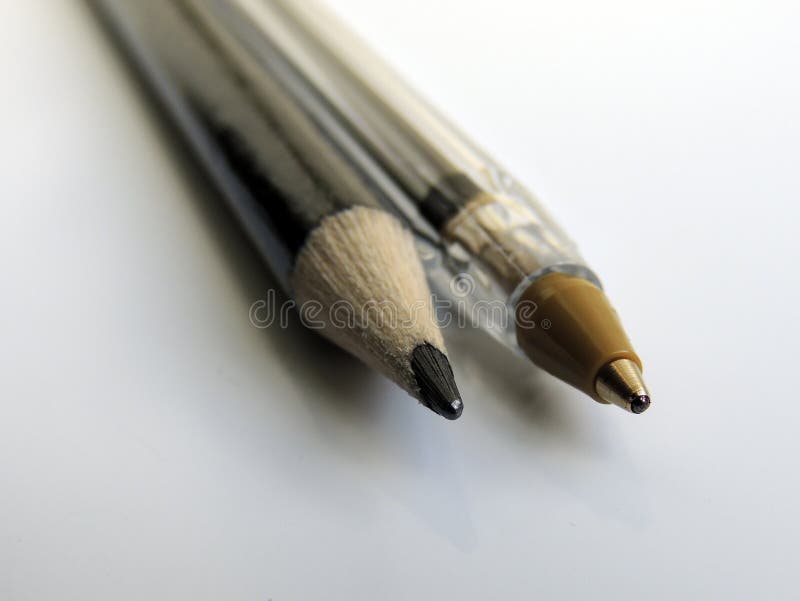 Stationery - Pen and Pencil Tips with Sharp Details Stock Image - Image ...