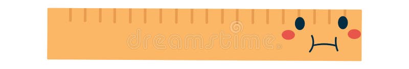 Stationery Ruler Character stock vector. Illustration of isolated ...