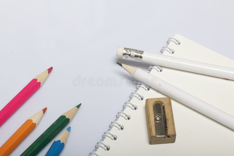 Stationery for School and Teaching. Notepad and Pencils for Writing and ...