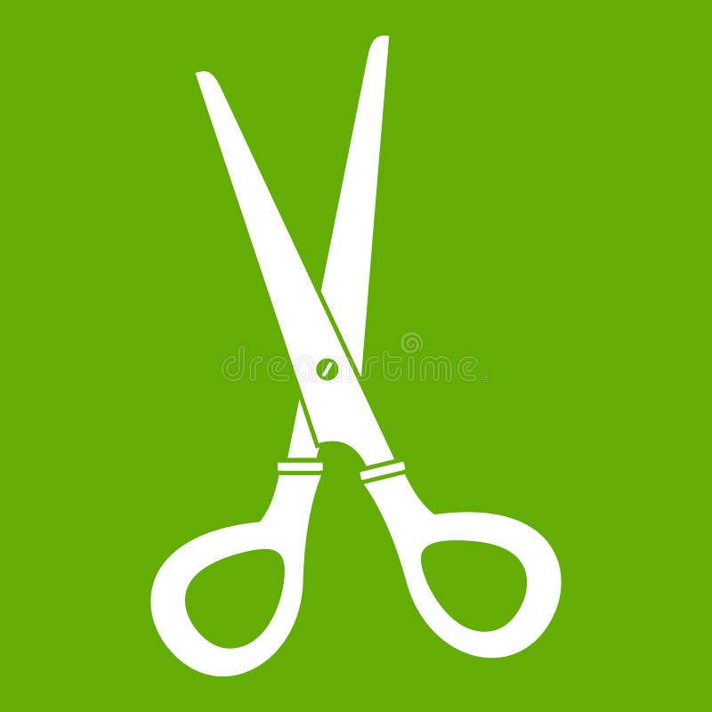 Stationery Scissors Icon Digital Green Stock Vector - Illustration of ...