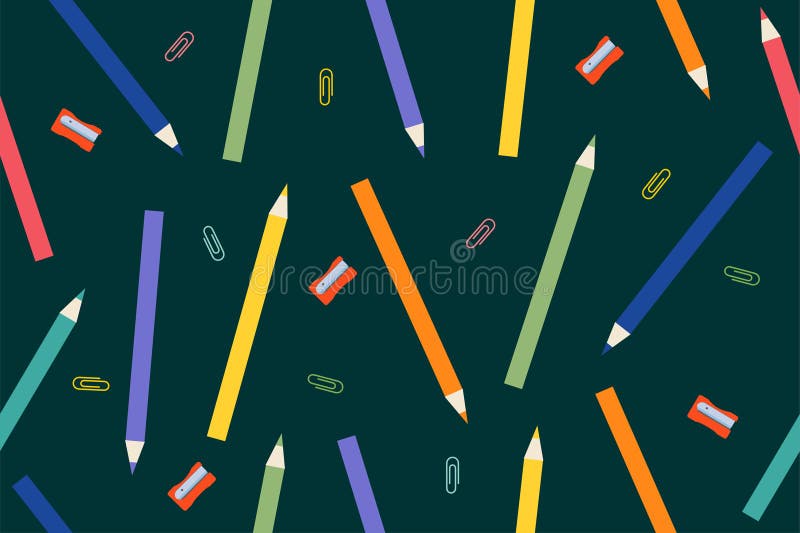 Seamless Back To School Pattern. High School and College Subjects ...