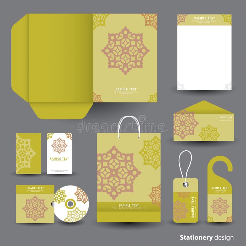 Stationery set design. stock vector. Illustration of creative - 40994359