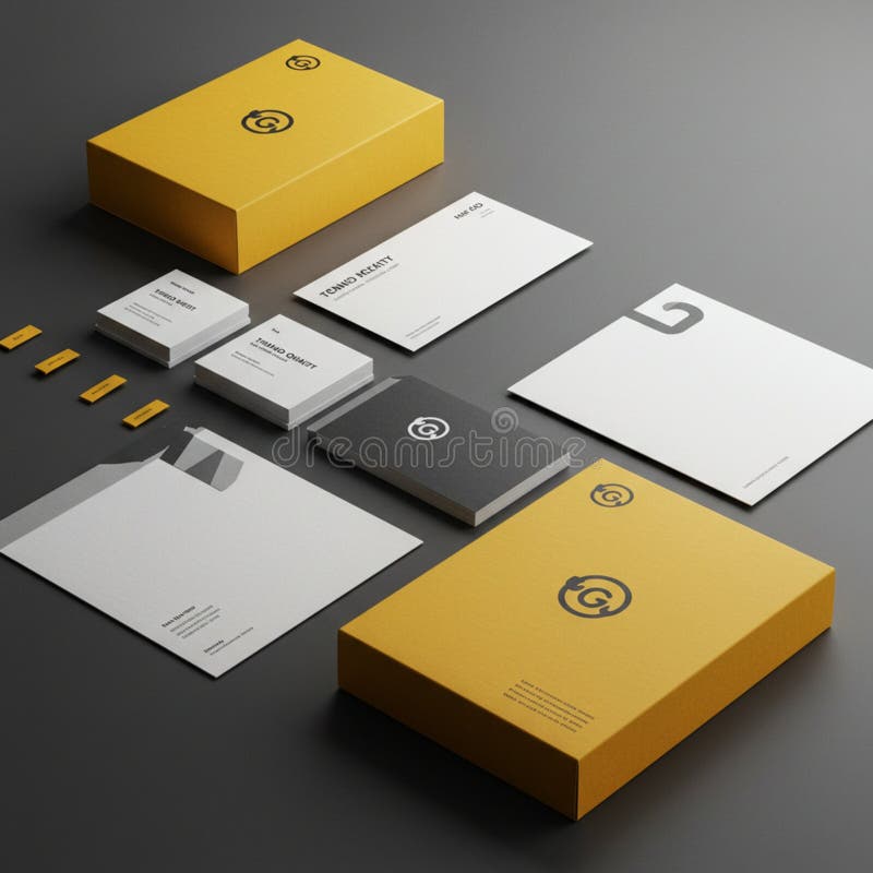 Stationery Set with a Modern Design Theme Includes Business Cards ...
