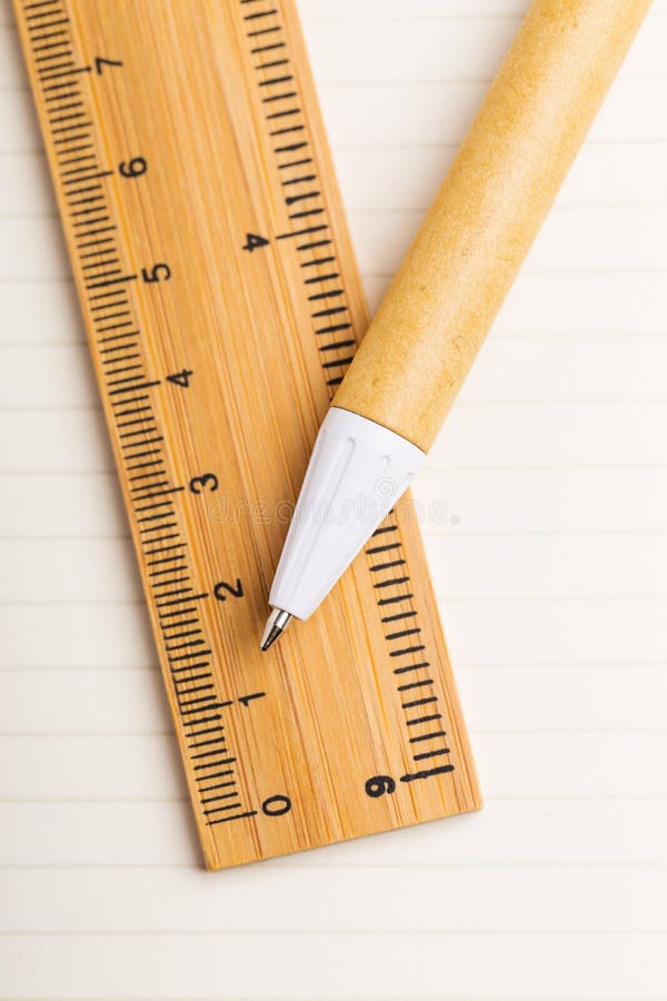 Stationery on the Single Paper Paper Stock Image - Image of white, wood ...