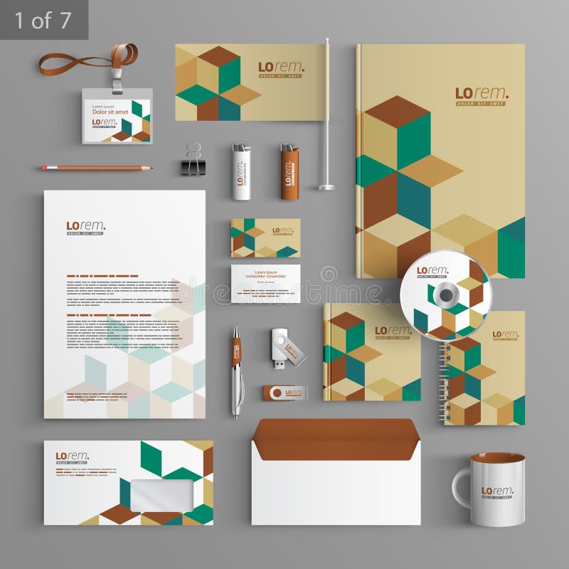 Stationery template design stock vector. Illustration of corporate ...