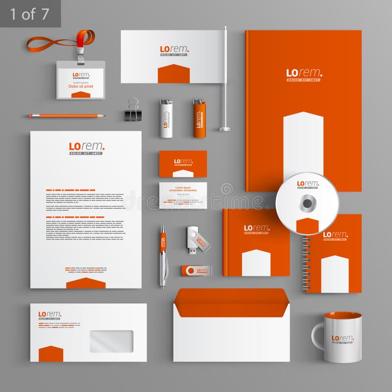 Stationery template design stock vector. Illustration of cover - 54582652