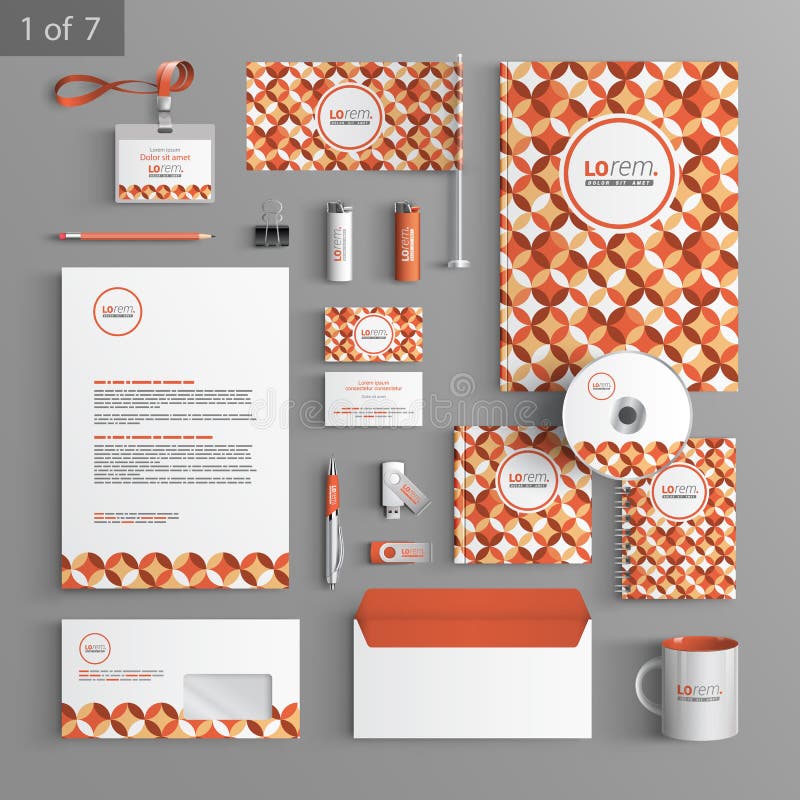 Stationery template design stock vector. Illustration of stationery ...