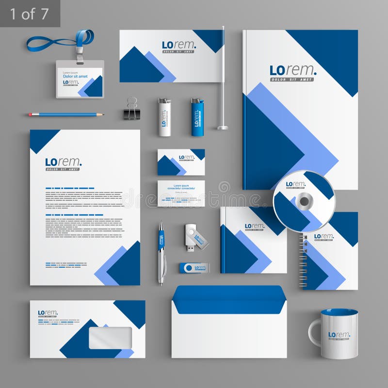 Stationery template design stock vector. Illustration of design - 54592114