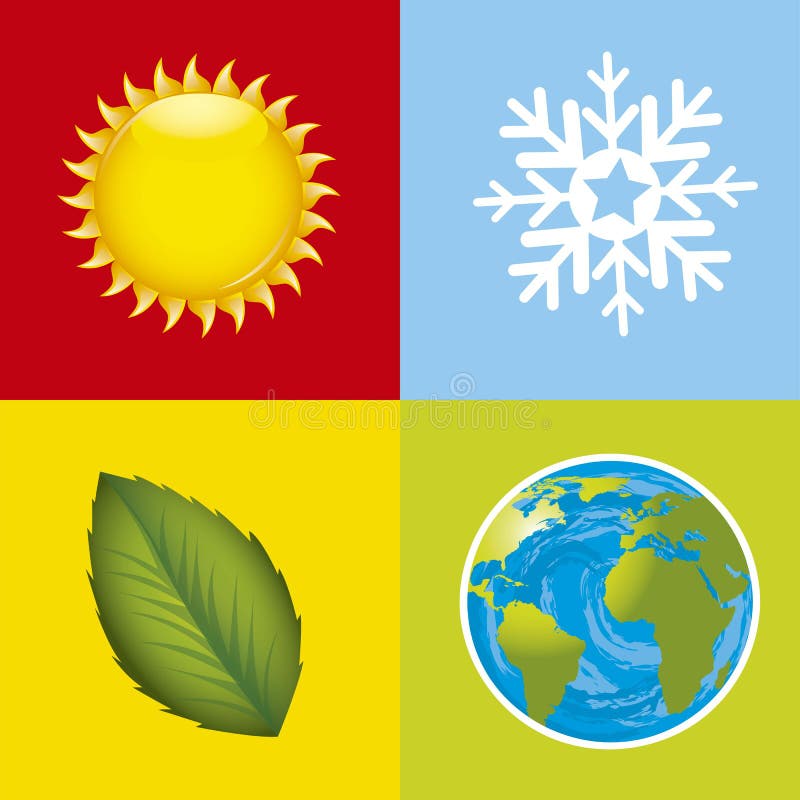 Simple seasons stock vector. Illustration of season, fall - 6961918