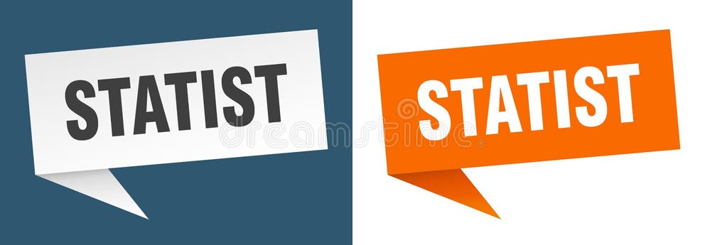 Statist Banner. Statist Speech Bubble Label Set Stock Vector ...
