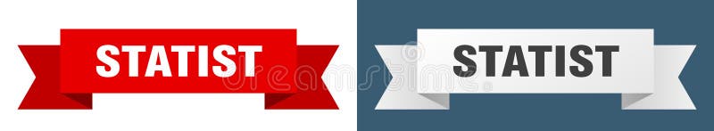 Statist Ribbon. Statist Isolated Paper Sign. Banner Stock Vector ...