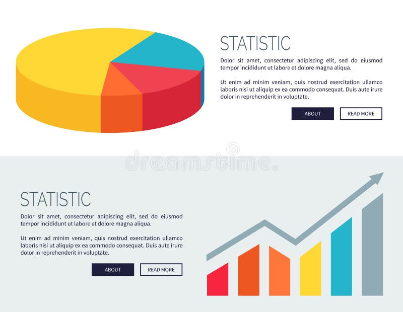 Statistic Demonstration Design for Web Page Stock Vector - Illustration ...