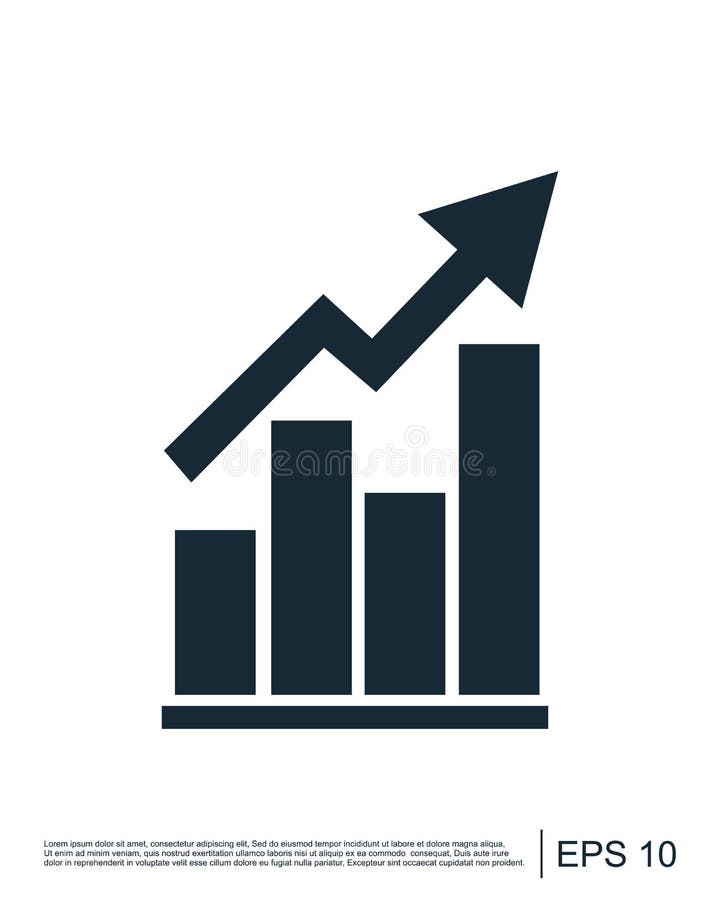 Statistic, Growth, Increase, Chart Sign Icon, Vector Illustration Stock ...