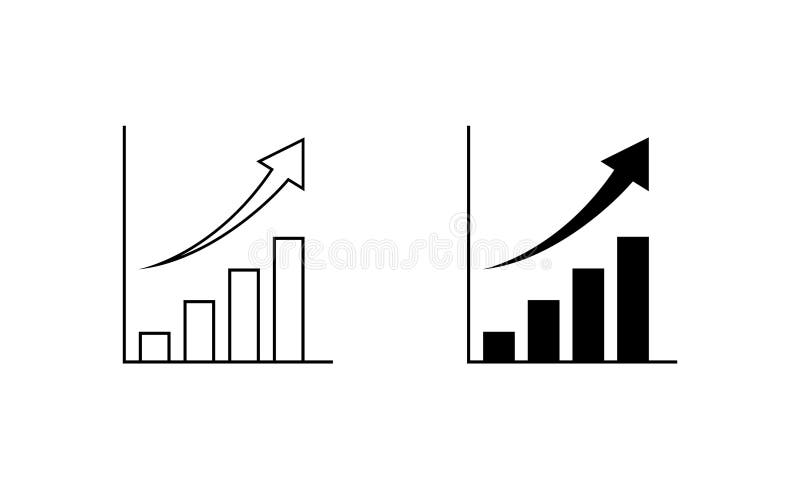 Statistic Icon in Generic Style. Increase Graph Concept Stock Vector ...