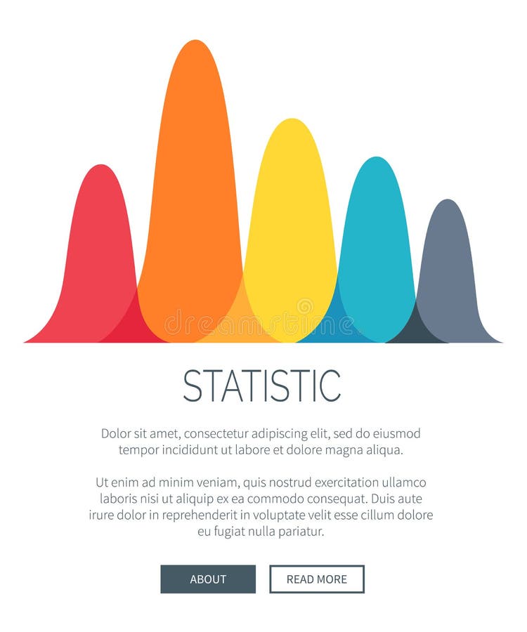Statistic Presentation With Colorful Bar Graph Stock Vector Illustration Of Diagram Line