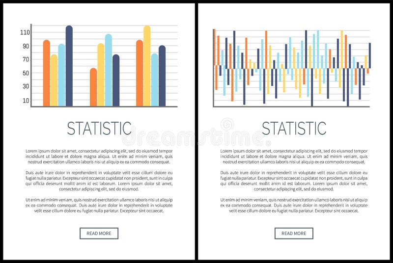 Statistic Webpages and Text, Data Presentation Stock Vector ...