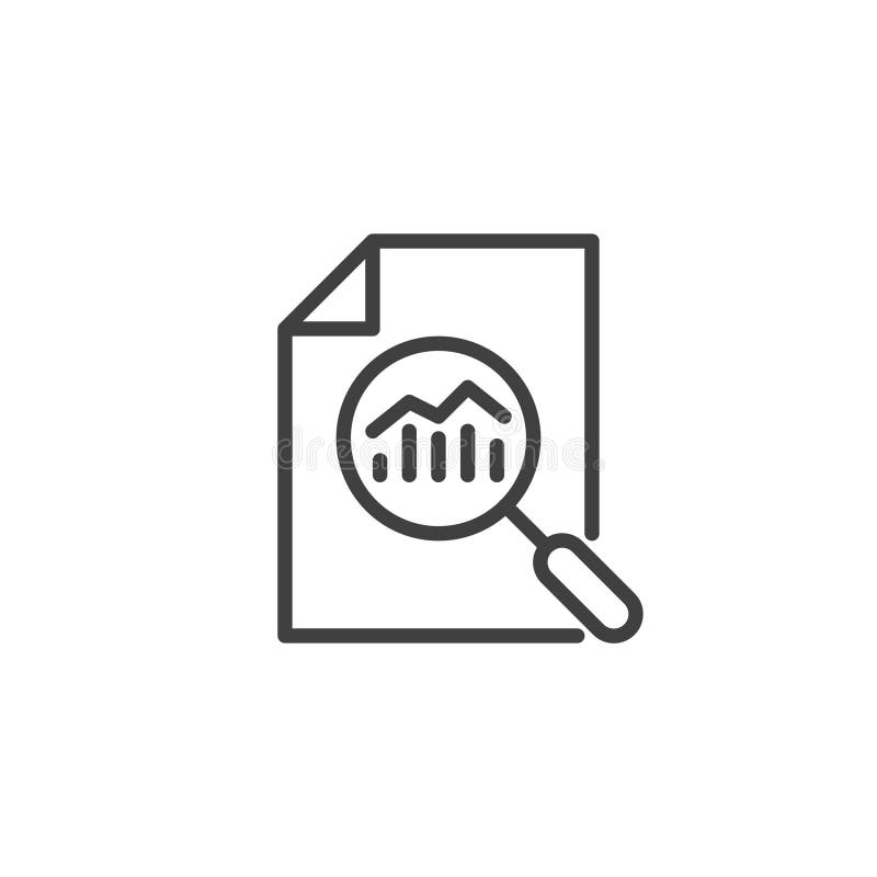 Statistical Analysis Line Icon Stock Illustration - Illustration of ...