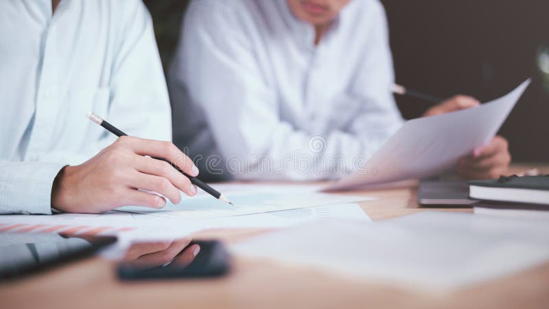 Statistical Analyst Reading Graph Report and Business Statistics Charts ...