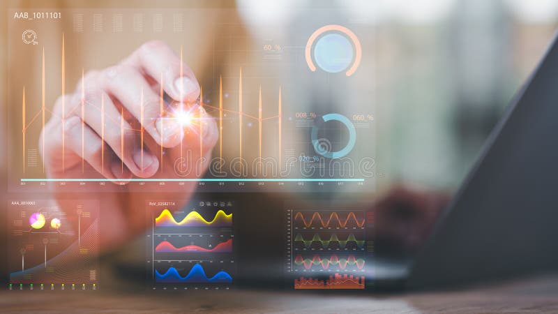 Statistical Analyst Reading Graph Report and Business Statistics Charts ...