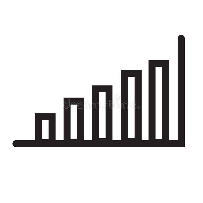 Statistical Chart Icon Vector Sign and Symbol Isolated on White Stock ...