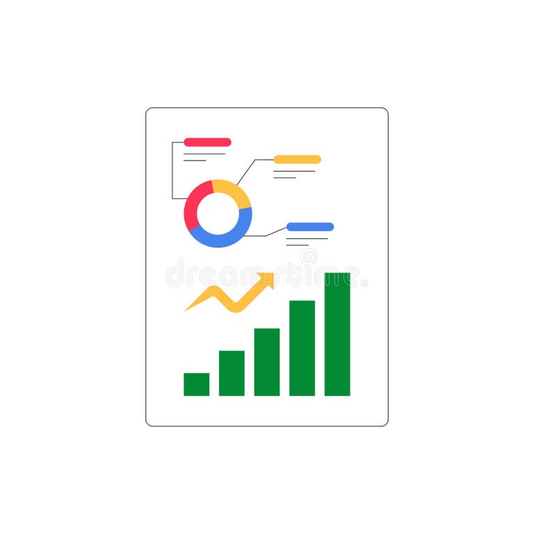 Colorful Statistical Charts and Growth Graphs in Flat Vector ...