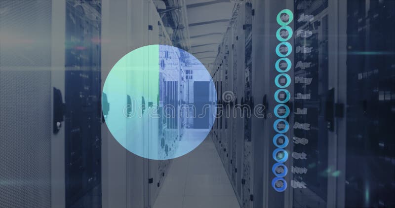 Statistical Data Processing Against Computer Server Room Stock Video Video Of Connection
