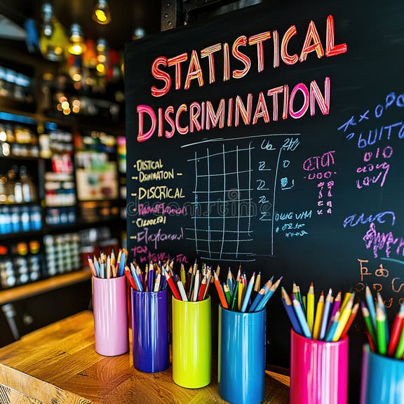 STATISTICAL DISCRIMINATION Text Related To the Type of Discrimination Written on a Blackboard ...