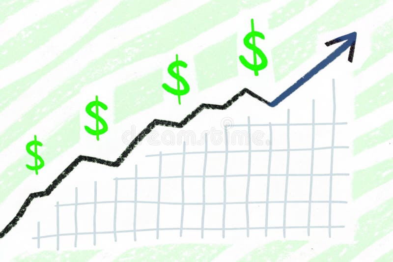 Statistical Financial Graph Showing Economic Financial Growth of USA ...