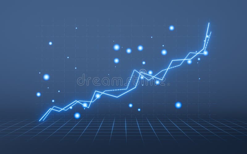 Statistical Graph with Business Finance Concept, 3d Rendering Stock ...