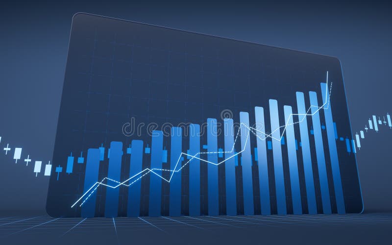 Statistical Graph with Business Finance Concept, 3d Rendering Stock ...