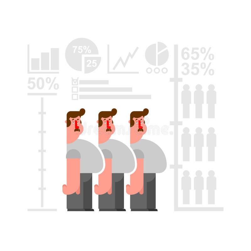 Statistical Man. Average Person. Human Average Concept. Middle Aged Man ...
