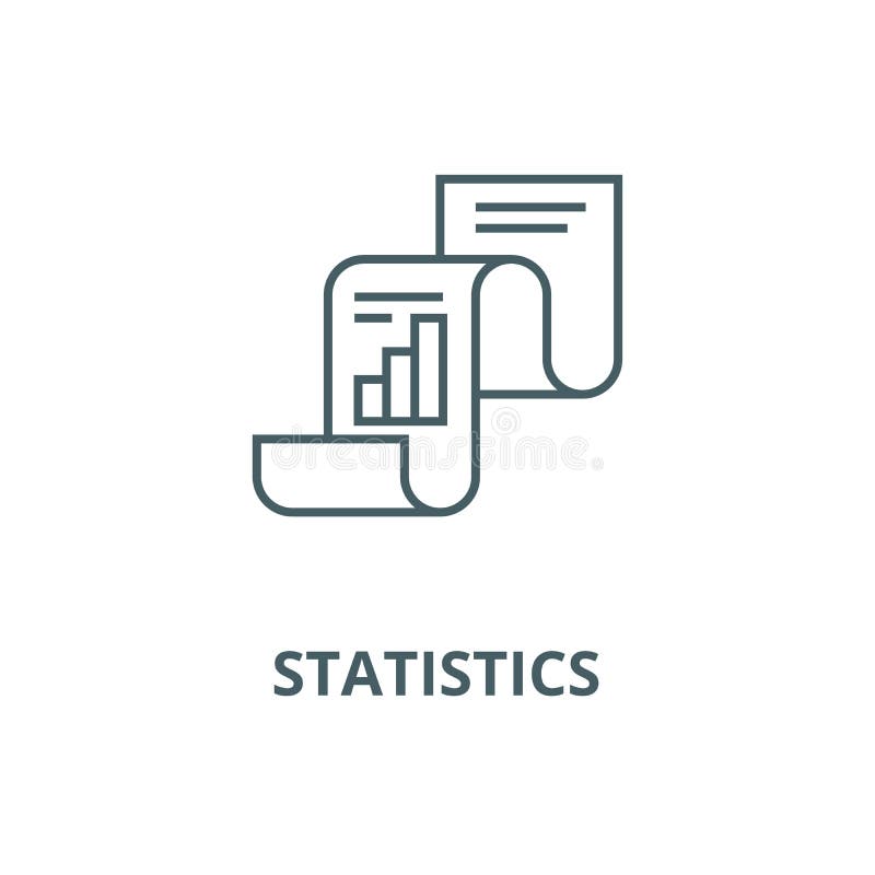 Statistical Report,statistics Vector Line Icon, Linear Concept, Outline ...