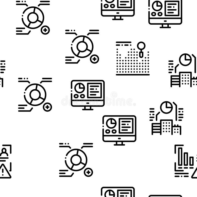 Statistician Assistant Seamless Pattern Vector Stock Vector ...
