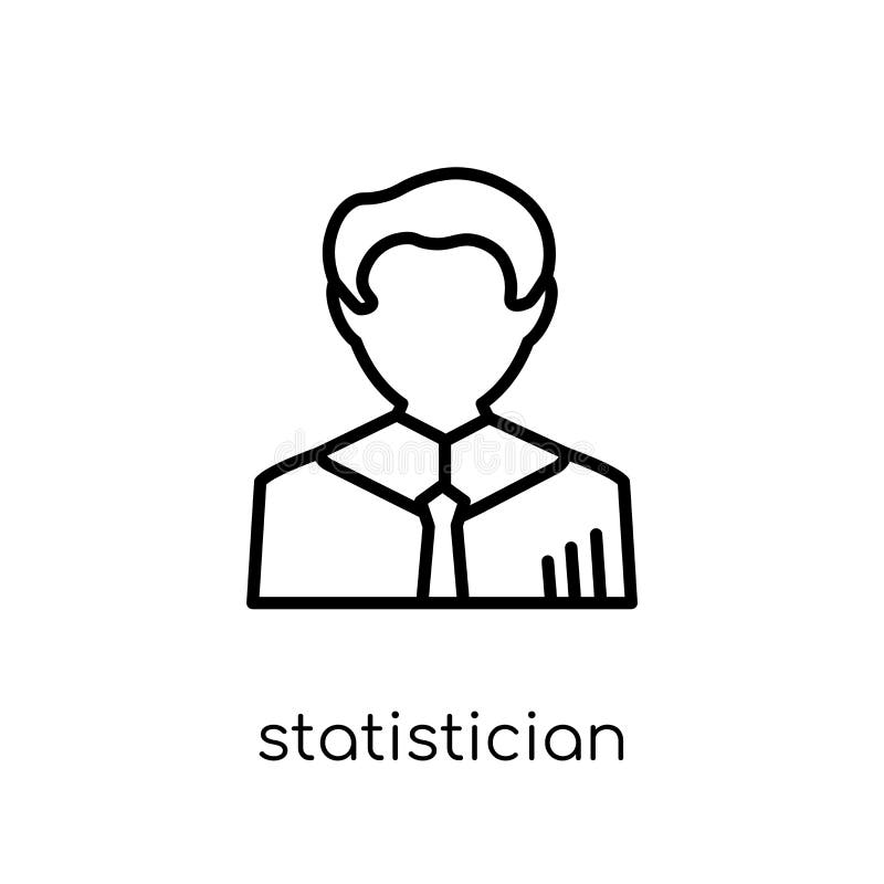 Statistician Icon. Trendy Modern Flat Linear Vector Statistician Stock ...