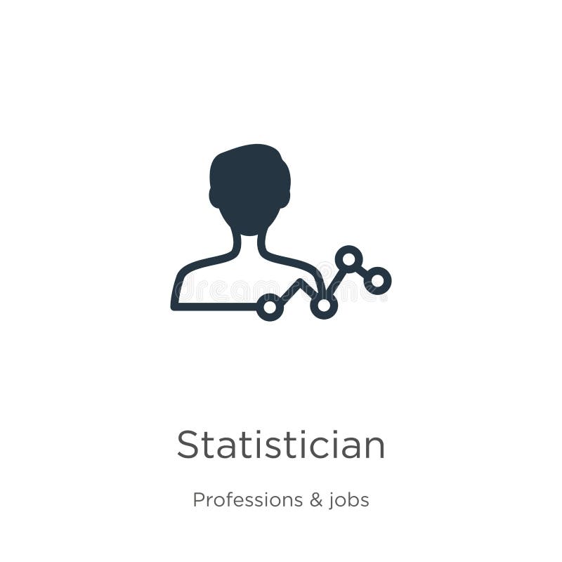 Statistician Infographic Icon Thin Line Vector Stock Vector ...